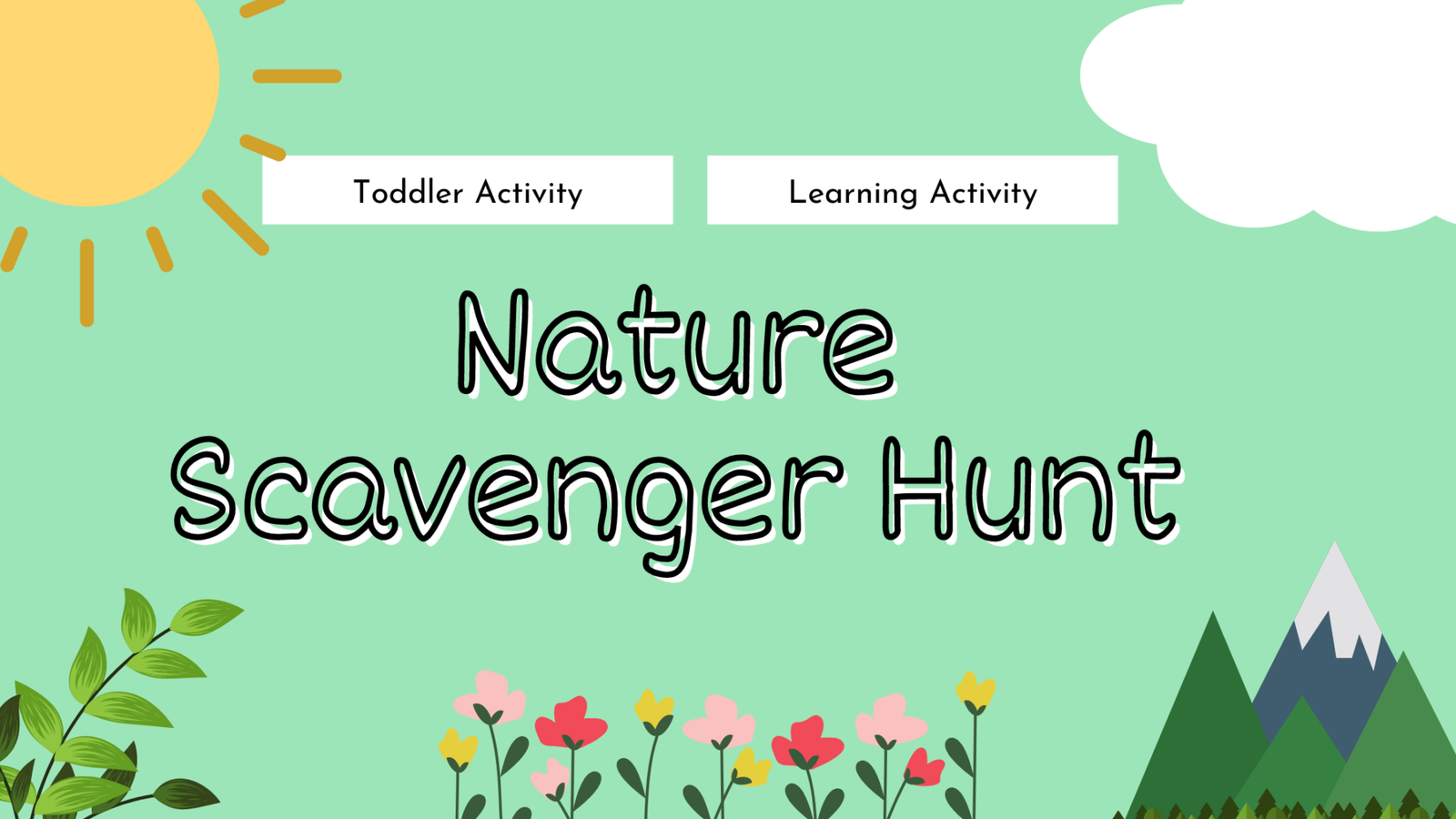 Nature Scavenger Hunt: Fun Outdoor Toddler Activity